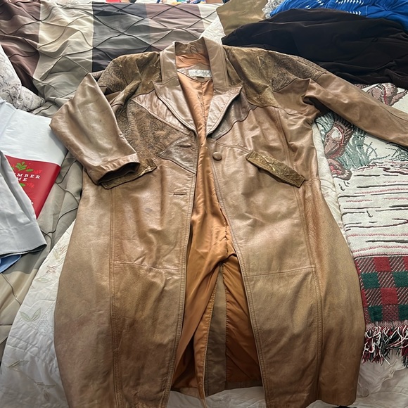 m.j. Carroll | Jackets & Coats | Vintage Mj Carroll Leather Duster ...